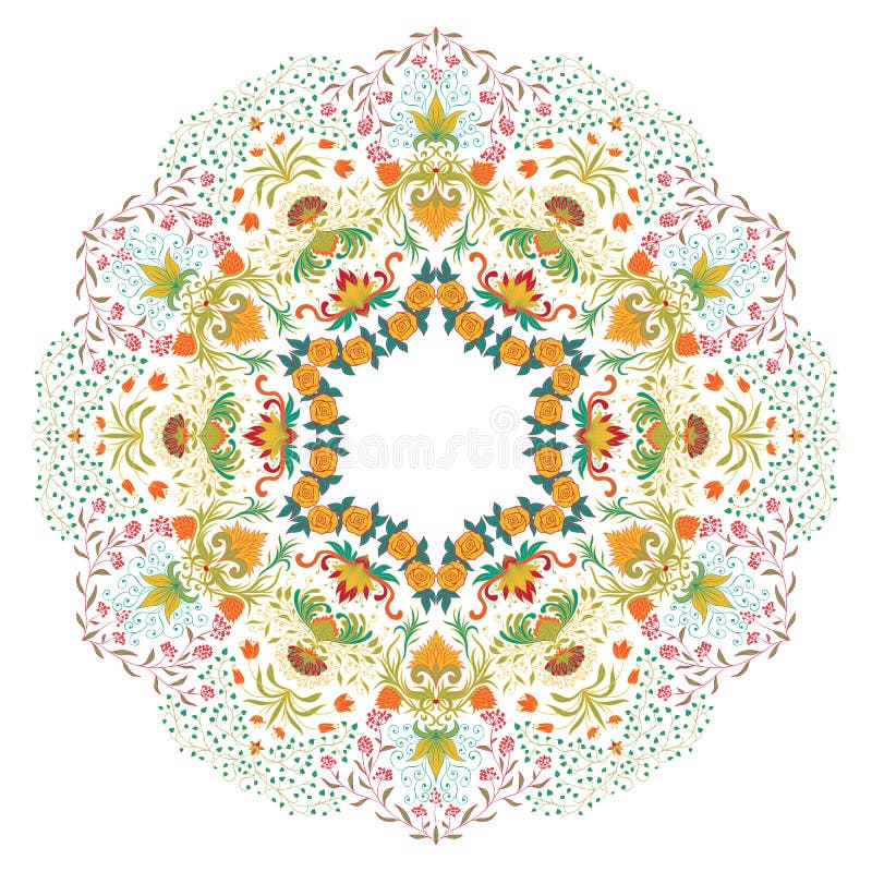 Vector round ornament. stock vector. Illustration of holiday - 29638444