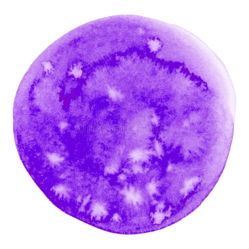 Vector Round Purple Paint Texture Isolated on White for Your Design ...