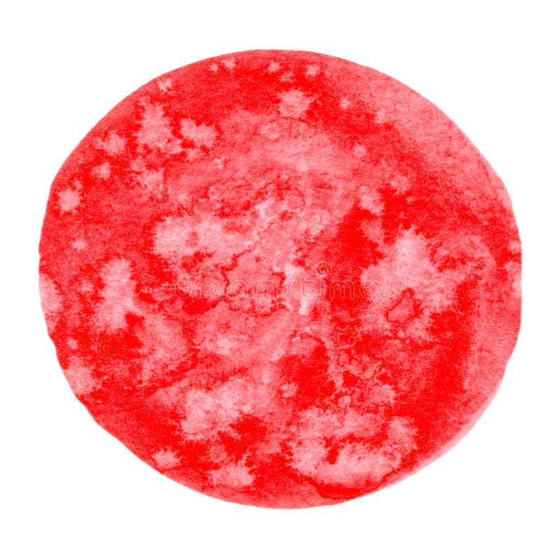 Vector Round Red Paint Texture Isolated on White for Your Design Stock ...