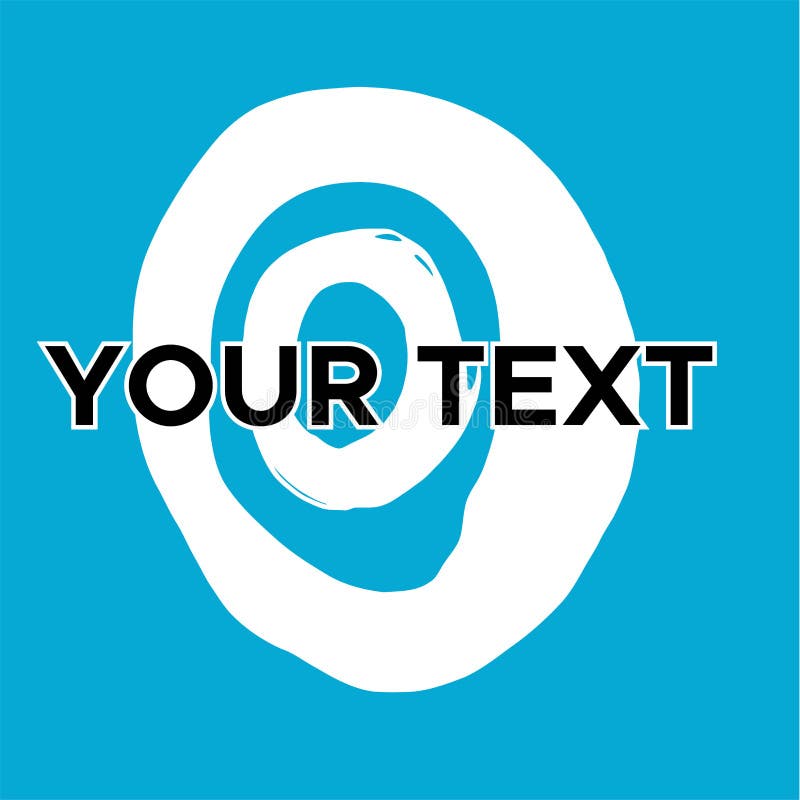 Vector Round Shape on Blue. White Circle Stamp. Icon, Logo, Banner ...