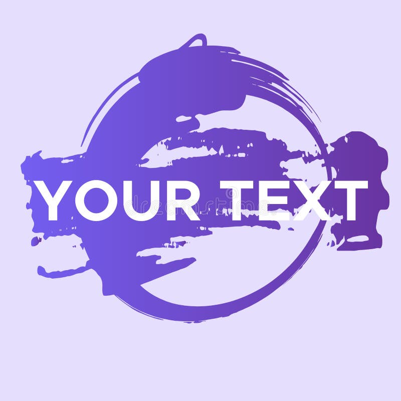 Vector Round Shape on Pink. Purple Circle Stamp. Icon, Logo, Banner ...