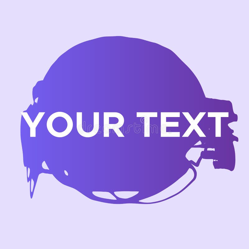 Vector Round Shape on Pink. Purple Circle Stamp. Icon, Logo, Banner ...