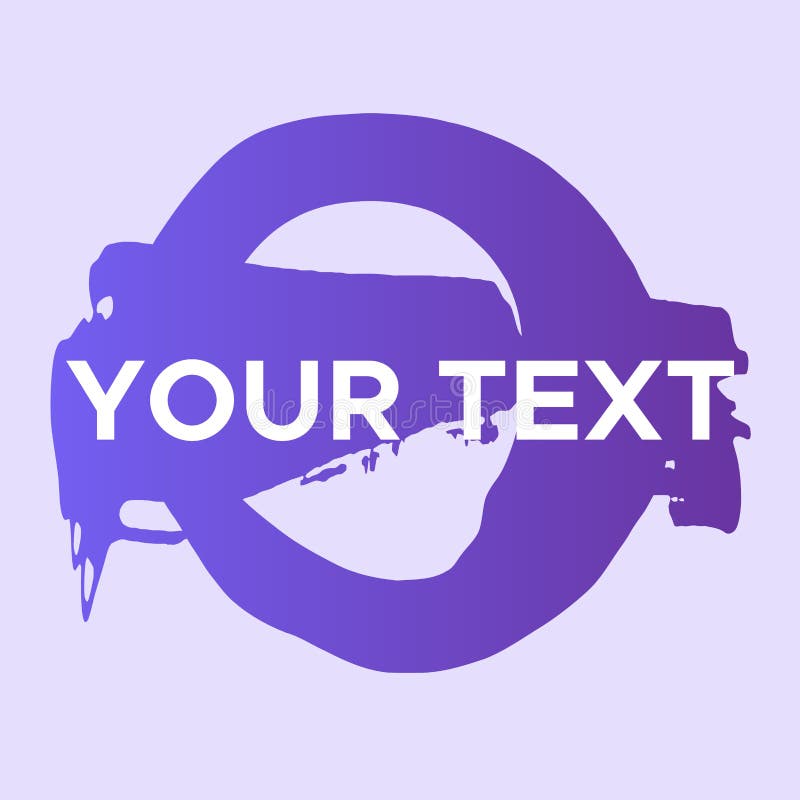 Vector Round Shape on Pink. Purple Circle Stamp. Icon, Logo, Banner ...