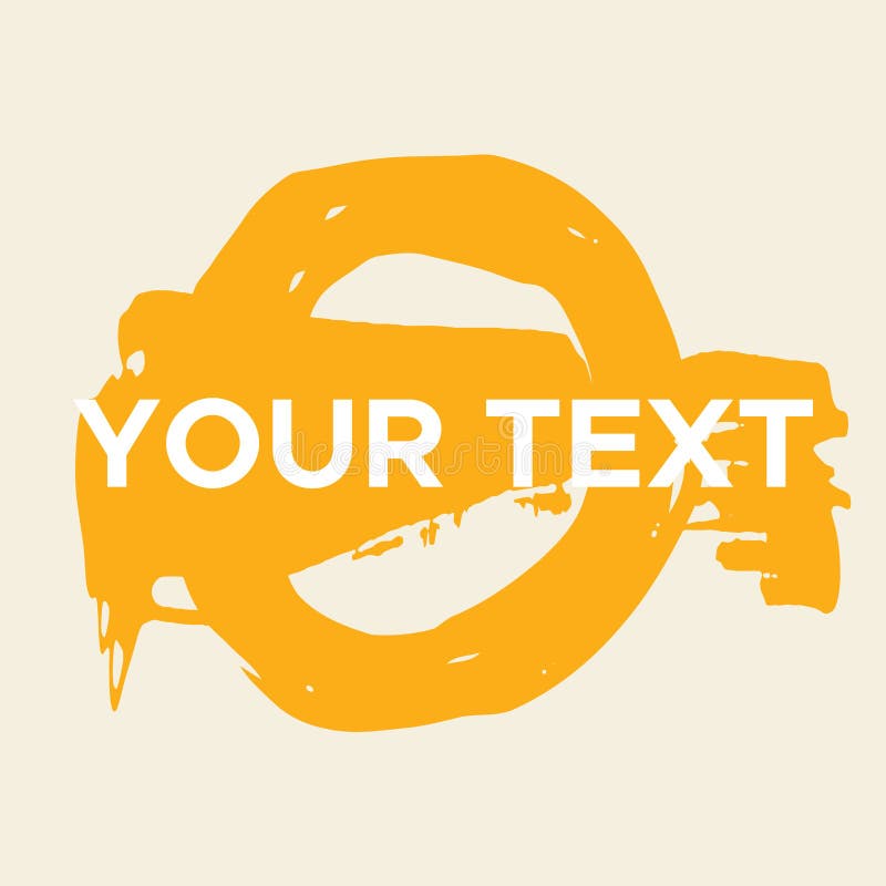 Vector Round Shape on White. Yellow Circle Stamp. Icon, Logo, Banner ...