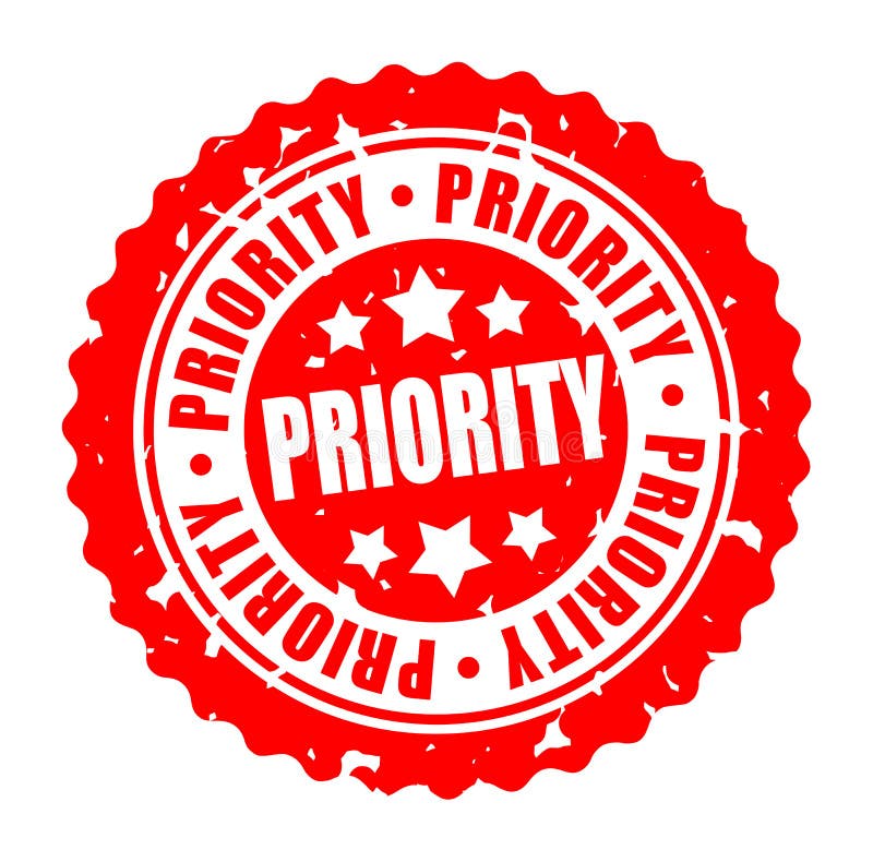 Vector Round Stamp PRIORITY Stock Illustration - Illustration of stamp ...