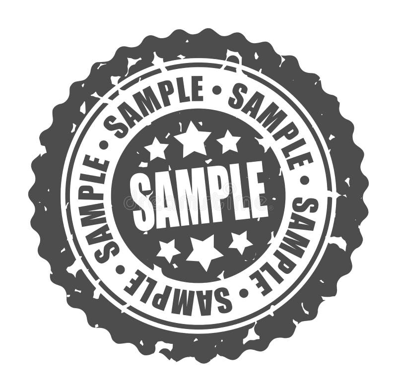 Vector round stamp SAMPLE stock vector. Illustration of norm - 78767883