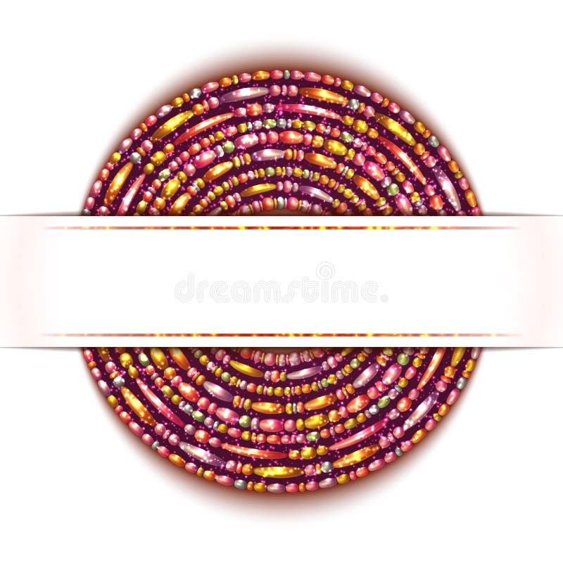 Vector Rounded Banner with Sample Text on White Stock Vector ...