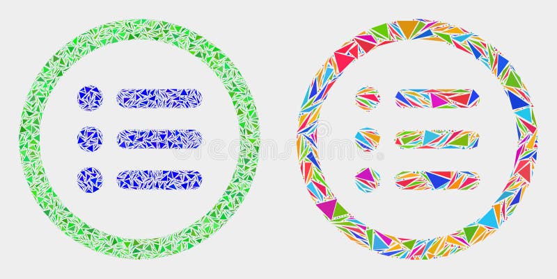 Vector Rounded Items Mosaic Icon of Triangles Stock Vector ...