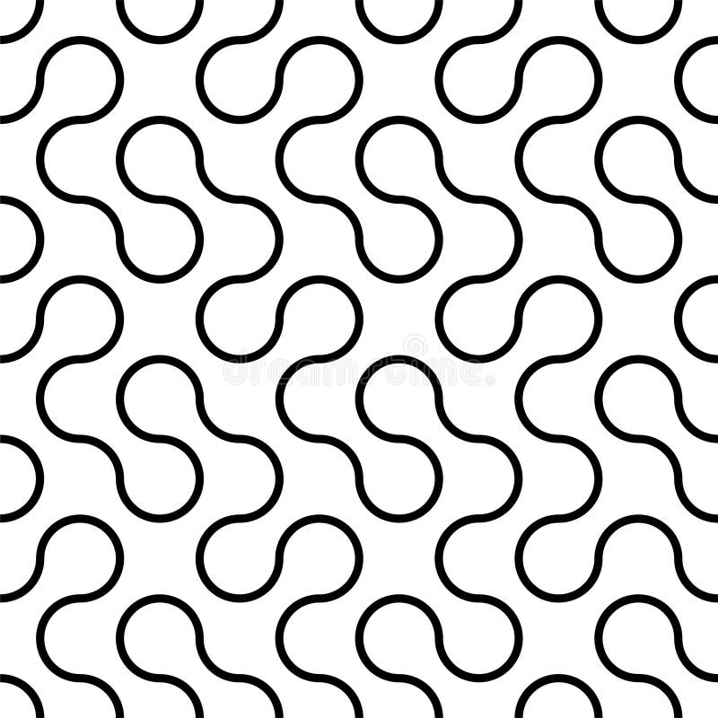 Seamles Pattern of Peano Round Line Design Stock Illustration ...
