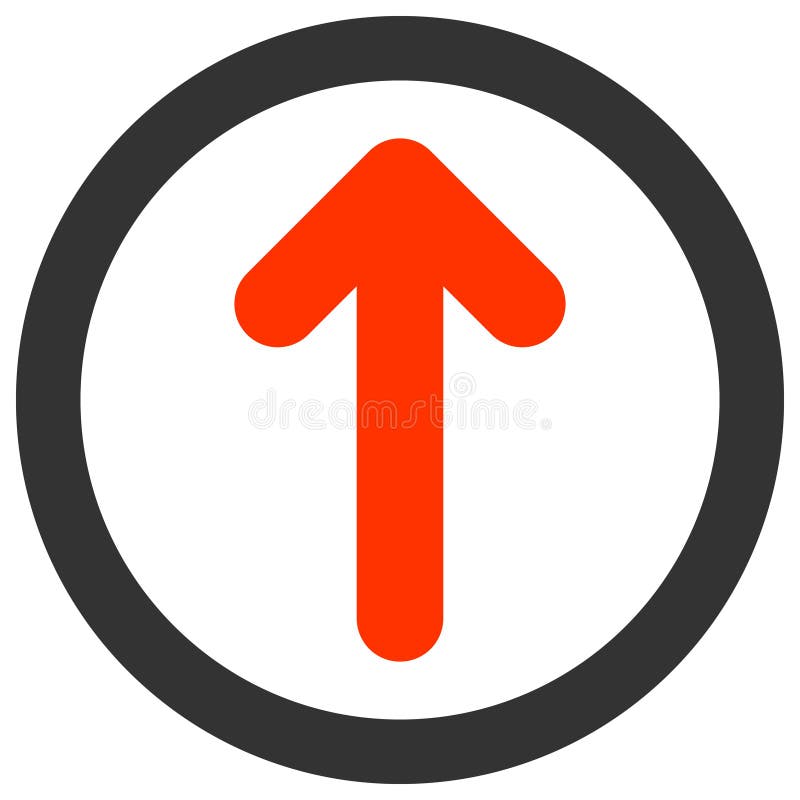 Vector Rounded Up Arrow Flat Icon Image Stock Vector - Illustration of ...