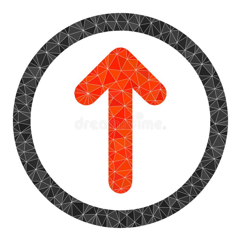Vector Rounded Up Arrow Polygonal Icon Stock Vector - Illustration of ...