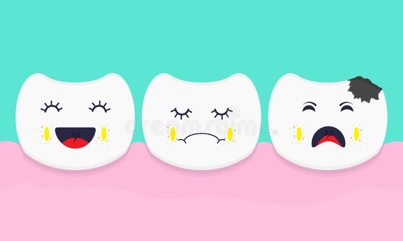 Vector Row of Teeth. Healthcare Concept Stock Illustration ...