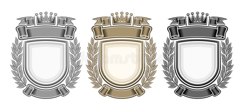 Vector Royal Crests Set stock vector. Illustration of vector - 316393919