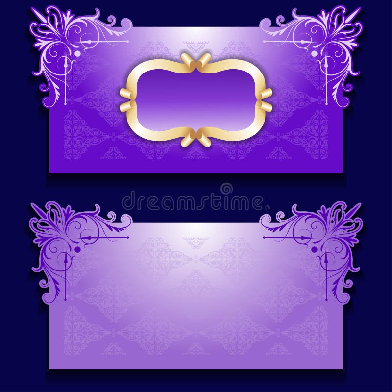 Vector Royal Invitation Card with Frame Stock Vector - Illustration of ...