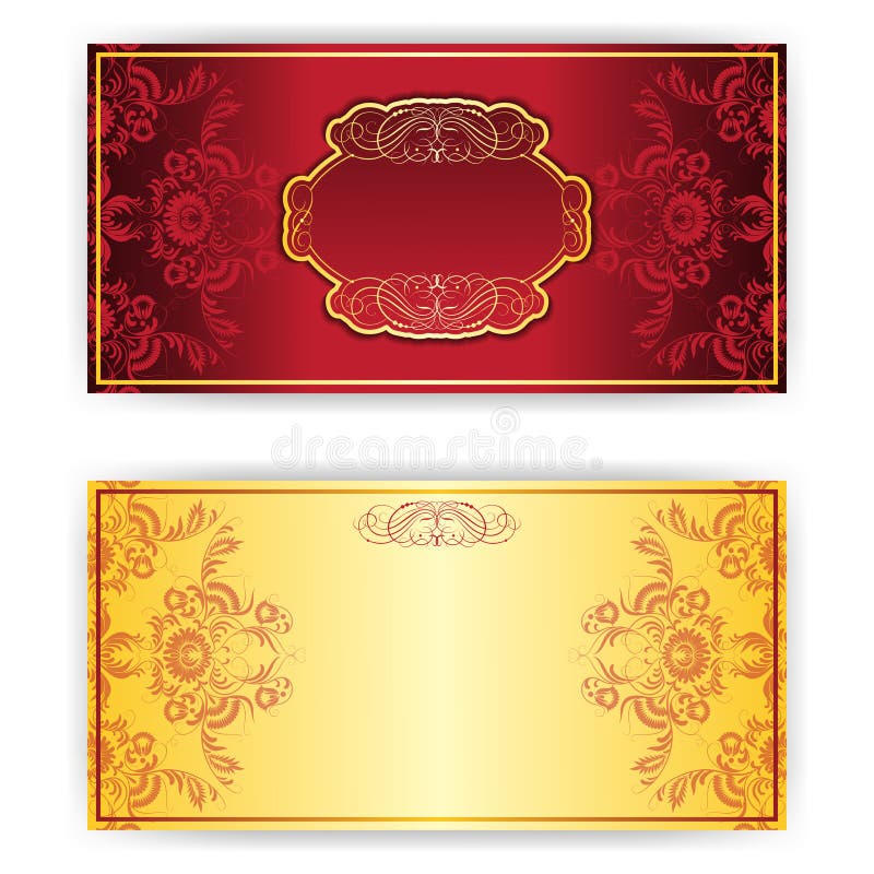 Vector Royal Invitation Card with Frame Stock Vector - Illustration of ...