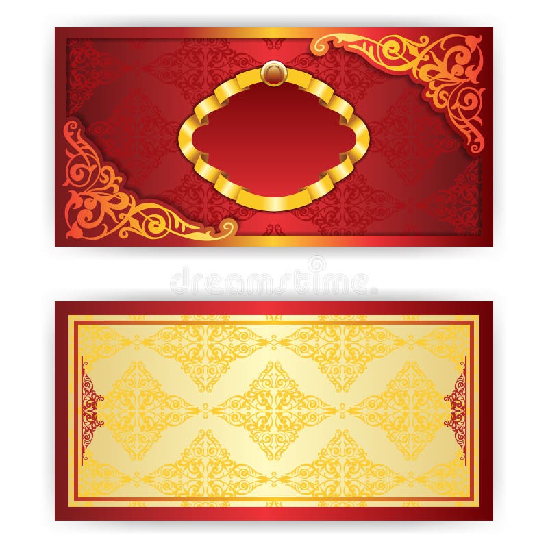 Vector Royal Invitation Card with Frame Stock Vector - Illustration of ...