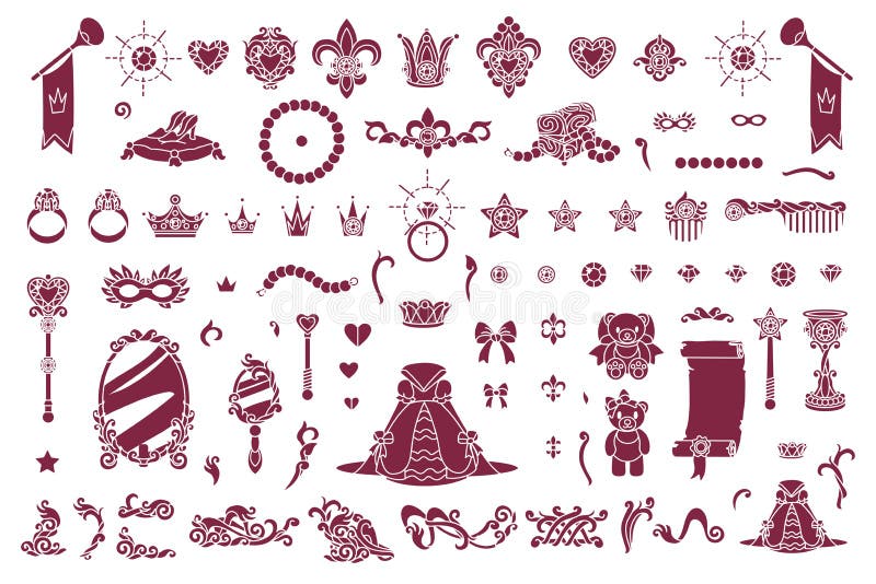 Vector Royal Jewelry Collection Stock Vector - Illustration of bear ...