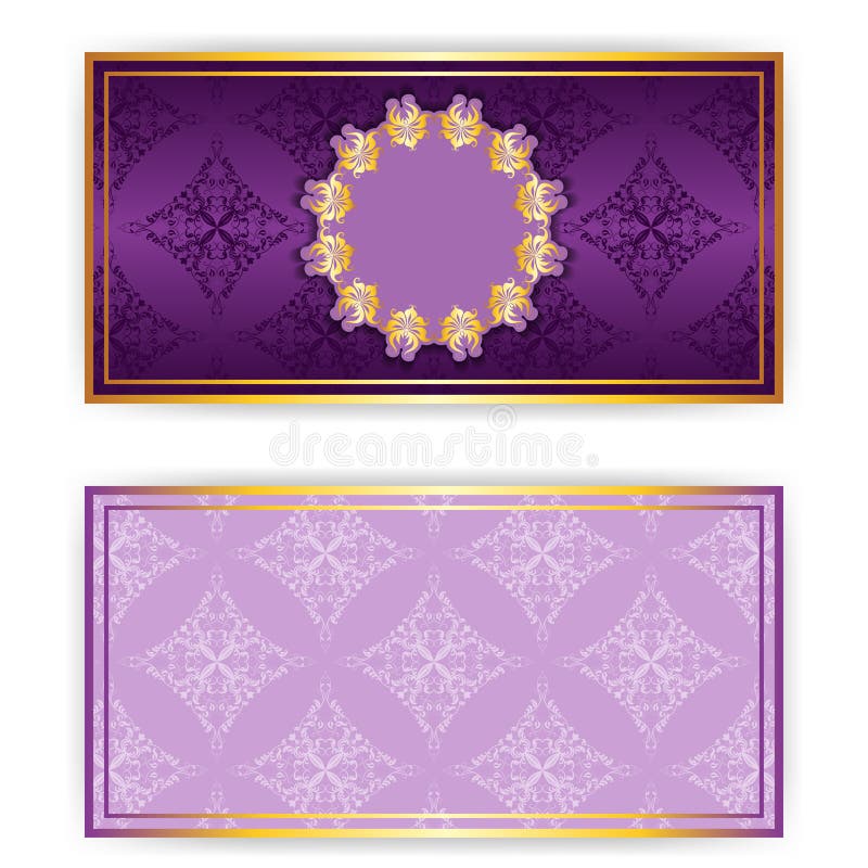 Royal Template Frame Design for Greeting Card Stock Vector ...