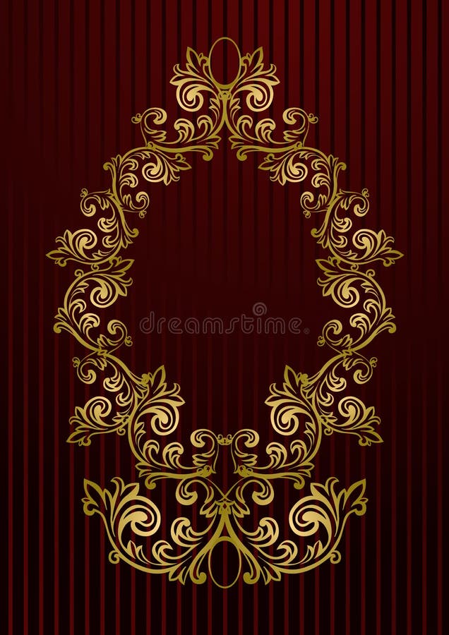 Vector Royal Wallpaper with Floral Frame Stock Vector - Illustration of ...