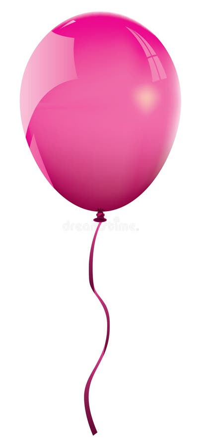 Vector roze ballon vector illustratie. Illustration of verjaardag ...