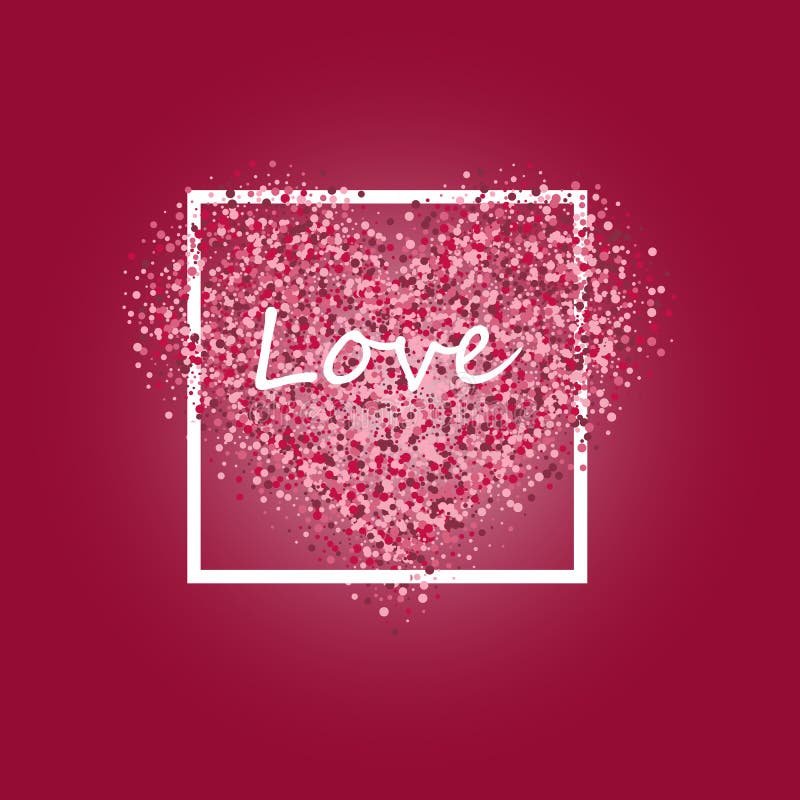 Vector Roze De Confettienplons Van De Hartvorm Met Wit Hart Binnen ...