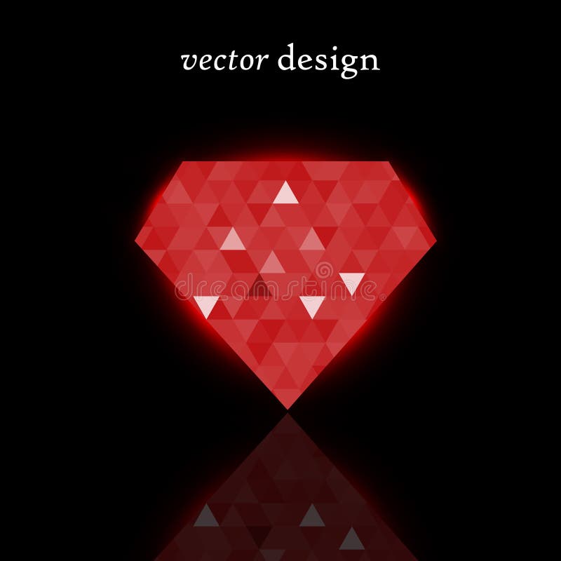 Vector Ruby stock vector. Illustration of luxury, eps10 - 44491215