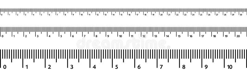 Vector Ruler Isolated on White Background. Simple Measurement Equipment ...
