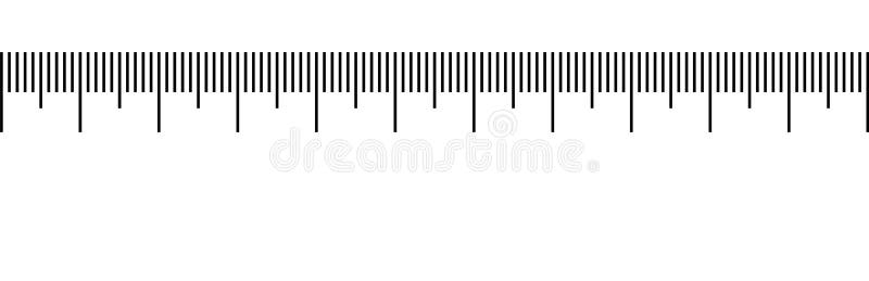Vector Ruler Isolated on White Background. Simple Measurement Equipment ...