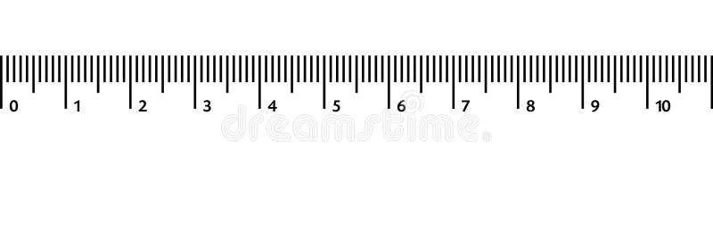Vector Ruler Isolated on White Background. Simple Measurement Equipment ...
