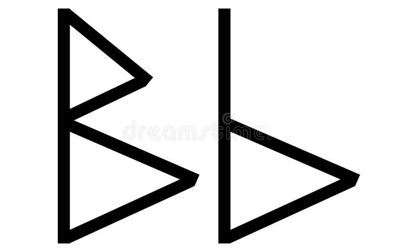 Vector Runic Scandinavian Celtic Alphabet Letter B Stock Vector ...