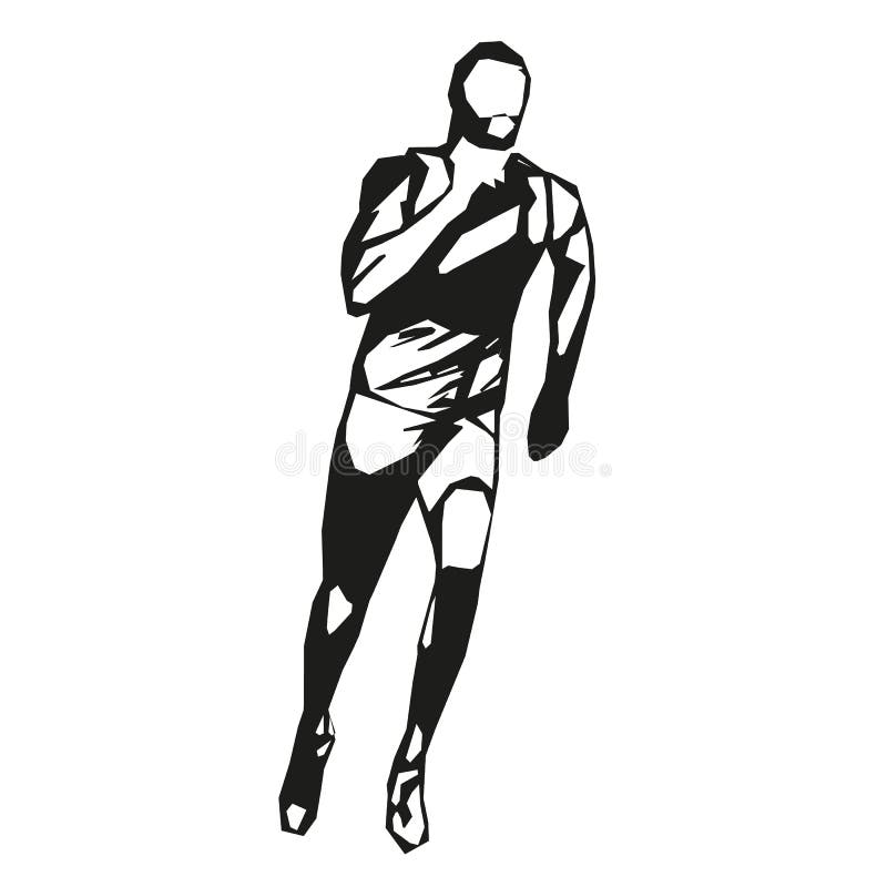Vector runner, sprinter stock vector. Illustration of runner - 66338901