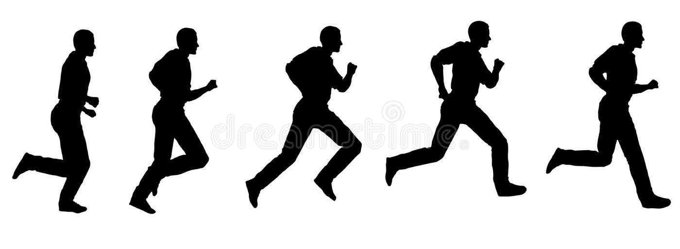 Running Man Vector Outline Stock Illustrations – 8,045 Running Man ...