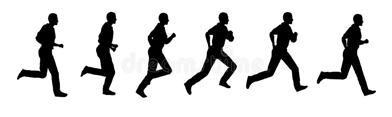 Business Man Frames Running Walk Sequence Stock Vector - Illustration ...