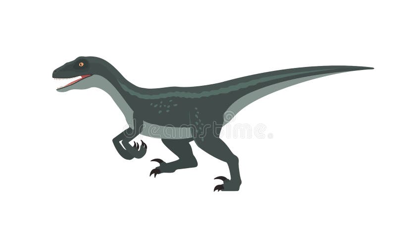 Vector Running Velociraptor Stock Vector - Illustration of dangerous ...