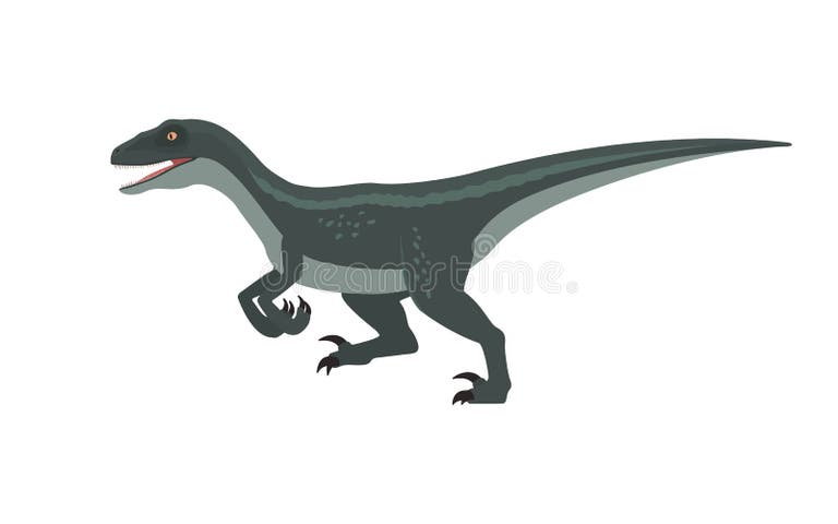 Vector Running Velociraptor Stock Vector - Illustration of dangerous ...