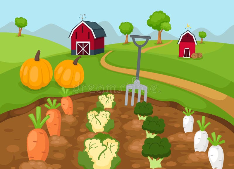 Vector rural del paisaje ilustración del vector. Ilustración de rural ...