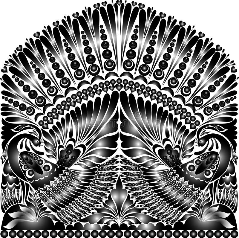 Vector Russian Ornament. Folklore Ornament Withe Bird Stock Vector ...