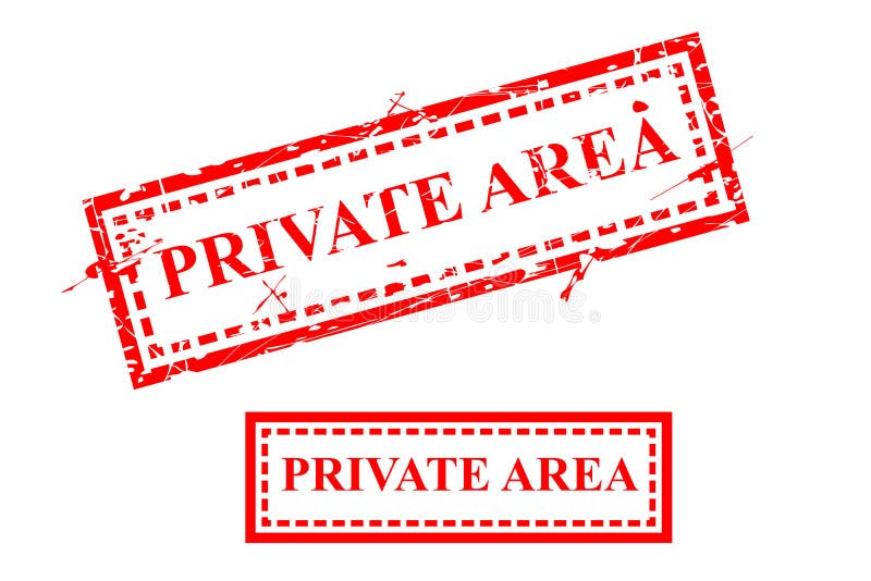 Vector Rusty 2 Rubber Stamp, Private Area Stock Vector - Illustration ...