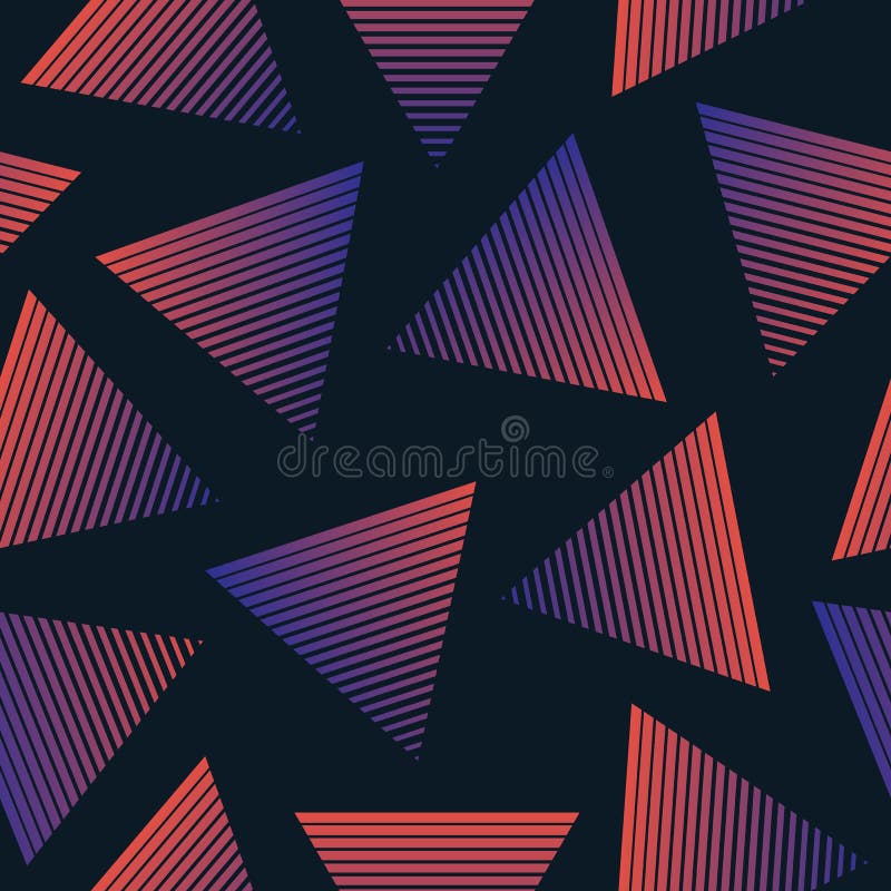 Vector 80s Retro Style Seamless Pattern Stock Vector - Illustration of ...