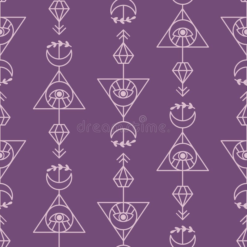 Vector Sacred Geometry Shapes Seamless Pattern Stock Vector ...