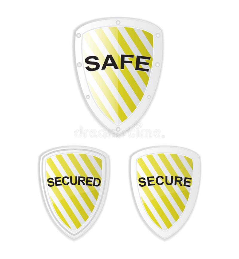 Vector Safe Secure Shield stock vector. Illustration of isolated - 31798755