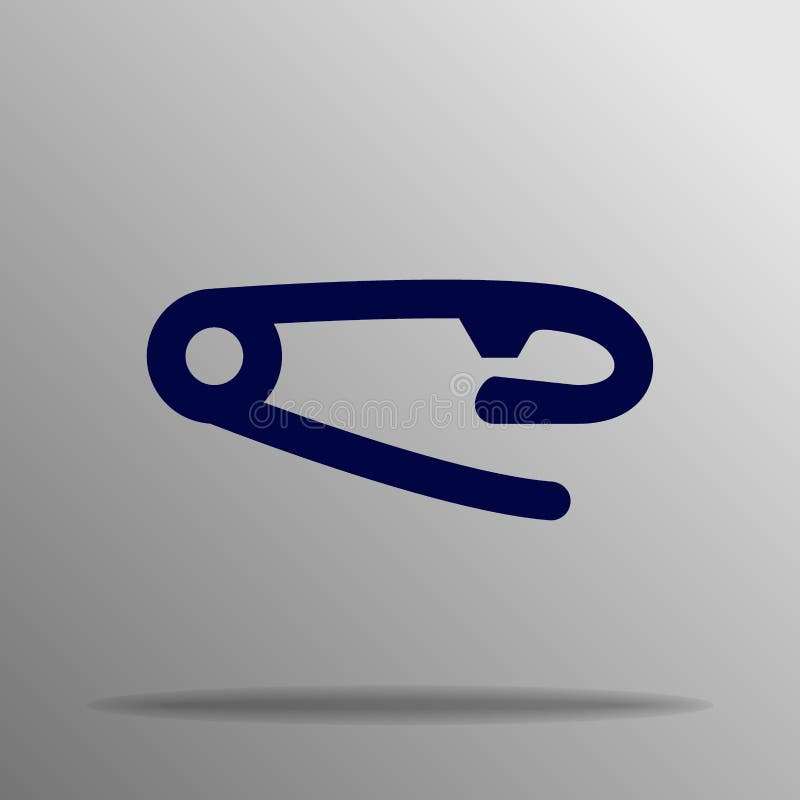 Vector safety pin stock illustration. Illustration of fashion - 74656308