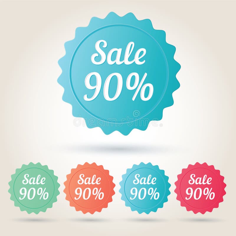 Vector Sale 40 Badge Sticker Stock Vector - Illustration of green ...