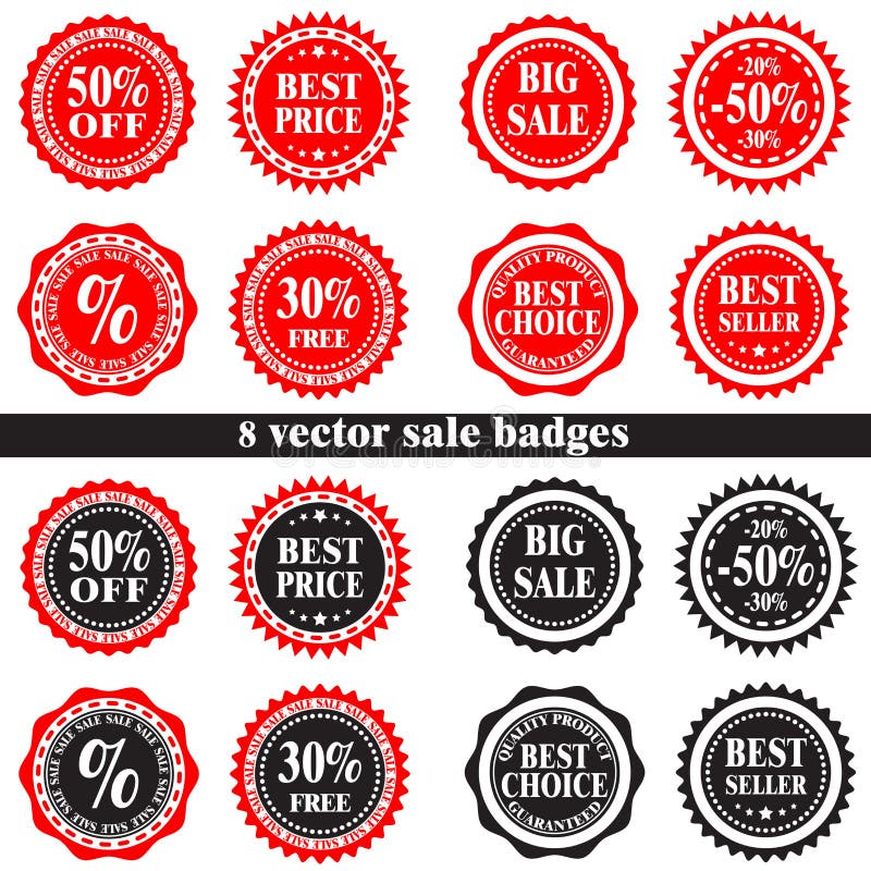 Vector sale badges stock vector. Illustration of guarantee - 59841406