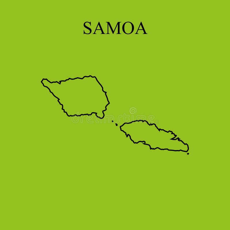 Vector of Samoa. Flat Style Stock Vector - Illustration of silhouette ...