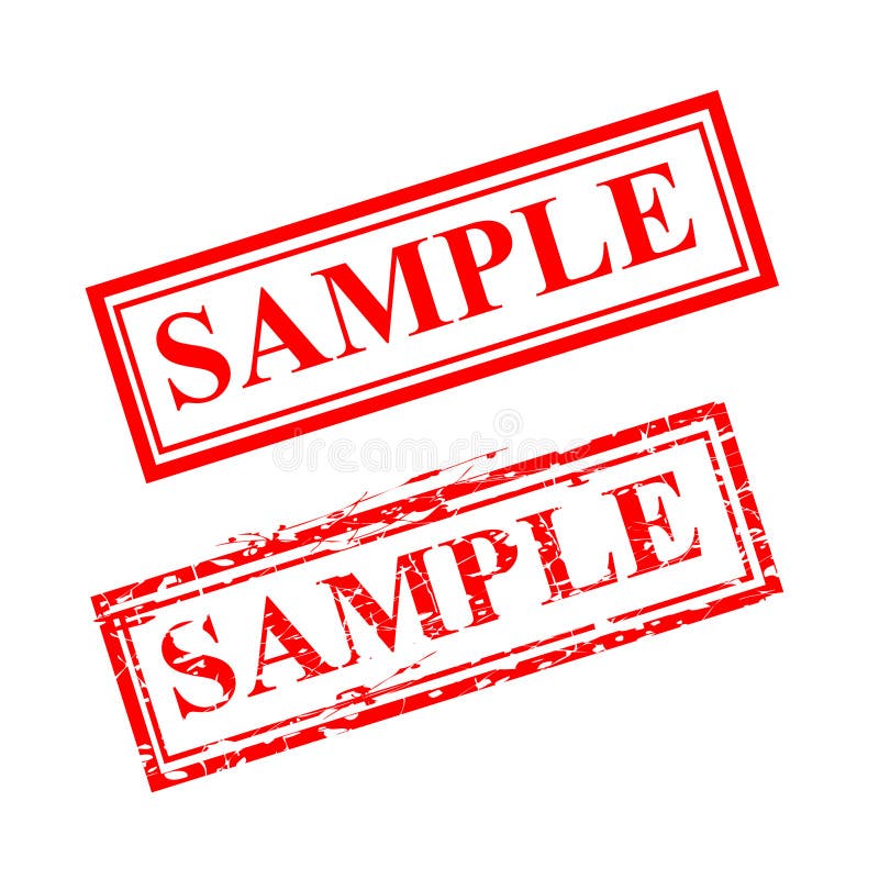 Vector Sample , Red Scratch Rubber Stamp Stock Vector - Illustration of ...