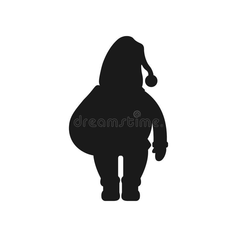 Vector of Santa Claus Back Icon Isolated. Stock Vector - Illustration ...