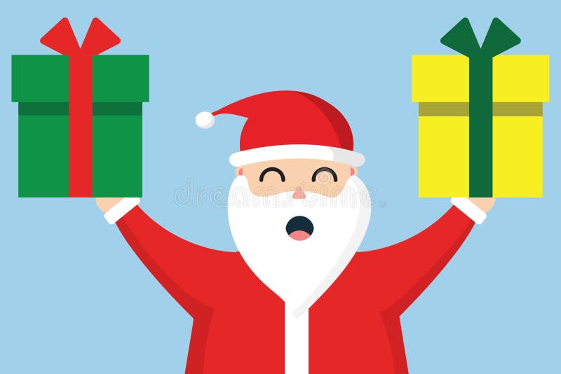 Vector Santa Sharing Christmas Gifts Stock Vector - Illustration of ...