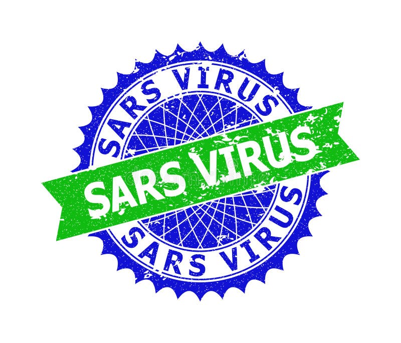 SARS VIRUS Bicolor Rosette Corroded Watermark Stock Illustration ...