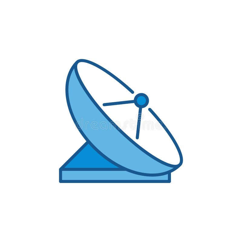 Vector Satellite Dish Antenna Concept Colored Icon Stock Vector ...